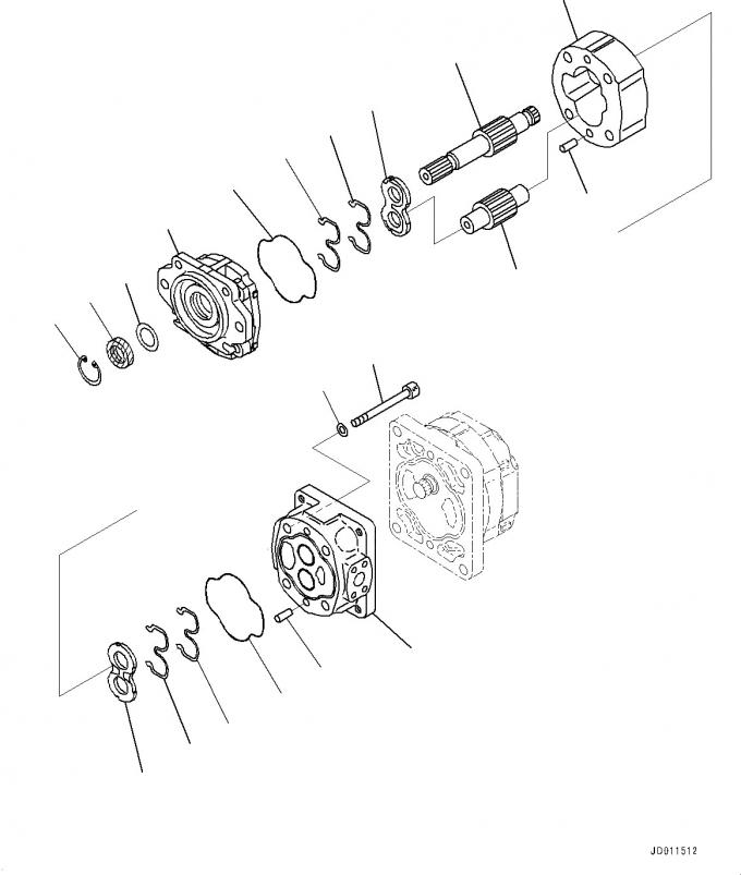 SAR100 705-22-40160 Komatsu Pump Assy D155A D155AX HM400